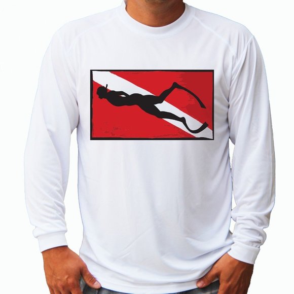 Shirts | Diving Logo Diver Long Sleeve Upf 5 Tshirt Boat Sport Uv ...